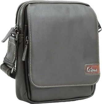 Katana Sacoche homme en cuir - chocolat - 18 x 22 x 4.5 cm