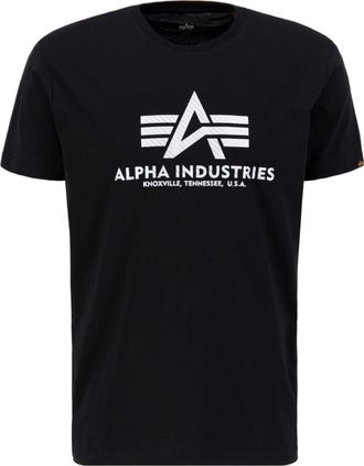 Alpha Industries Alpha Industries Herren Basic Carbon Für T-Shirt, Black/Silver, M EU