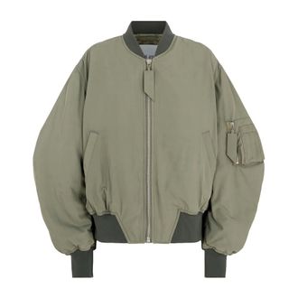 The Attico Femme, Vestes, Vert, Taille: 36 FR Bomber Anja Vert Militaire