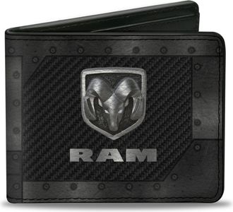 Buckle Down mens Buckle-down Bifold Wallet Ram Reisezubehr Bi Fold Brieftasche, Black & White, 4 EU