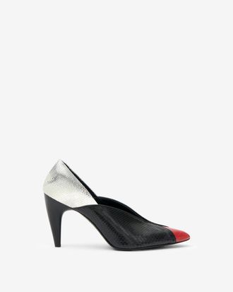 Isabel Marant Escarpins Luza - Femme - Noir / Rouge Scarlet - Taille36 - Isabel Marant