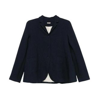 Apuntob Einknopf-Blazer mit Struktur - - Jackets - Damen - Blau - M