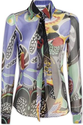 Moschino Femme, Blouses et Chemises, Multicolore, Taille: 40 FR Camicia 1555