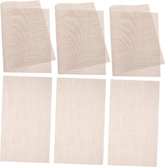 Cabilock 6 Stück PVC Platzsets Hitzebeständig rutschfest Für Küchentische Rechteckige Tischsets Kindersicher Leicht Zu Reinigen