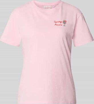 MC2 Saint Barth T-Shirt mit Motiv- und Statement-Stitching Modell EMILIE