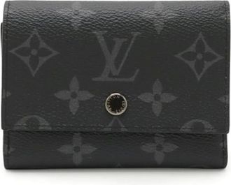 Louis Vuitton unisex, Pre-owned, Noir, Taille: ONE Size Portefeuille en toile Pre-owned