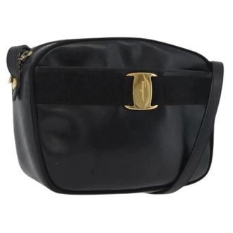 Ferragamo Pre-owned Leder Umh&auml;ngetasche - - Pre-owned - Damen - Schwarzk - ONE SIZE