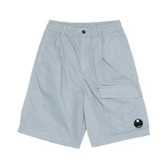 C.P. Company C.p. Company, Homme, Shorts, Bleu, Taille: L Short en coton &agrave; taille &eacute;lastiqu&eacute;e