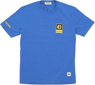 CAT Block C Logo Tee Skydiver - - Tops - Herren - Blau - S