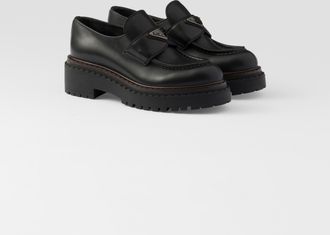 Prada Double Chocolate Loafer aus Leder