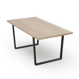 Blumfeldt Blumfeldt - Bearsdon Esstisch Holz, Massiv Echtholz Esstisch, Tisch f&uuml;r Esszimmer, 4 bis 6 Personen, Skandinavischer K&uuml;chentisch mit Metallbeinen