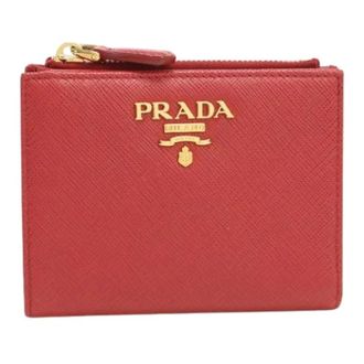 Prada Portefeuille Pre-owned (bi-pli) - Femme - Pre-owned - Rouge - Taille: ONE Size
