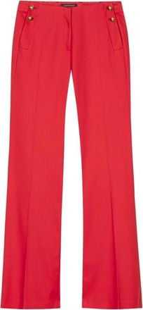 Luisa Cerano Femme, Pantalons, Rouge, Taille: 42 FR Wide Palazzo Pantalons