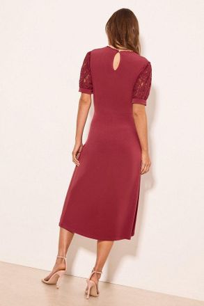 Lipsy Midikleid Lipsy Kurz&auml;rmeliges Midikleid mit Unterbrustband (1-tlg)