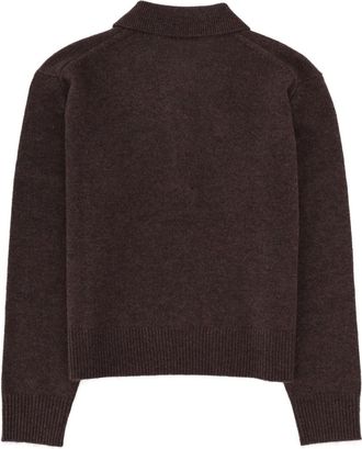 Sporty & Rich Cashmere-Blend Polo Shirt - Brown