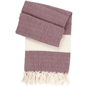 Hamamista Hamamtuch Charlotte - XL 100x170 cm - Saunatuch, Strandtuch & Badetuch - Pestemal aus 100% Baumwolle - groß, leicht, handgewebt & saugfähig für Damen 