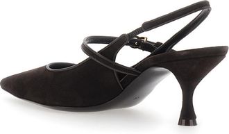 Dolce & Gabbana Pointed-Toe Suede Slingback Pump - Black