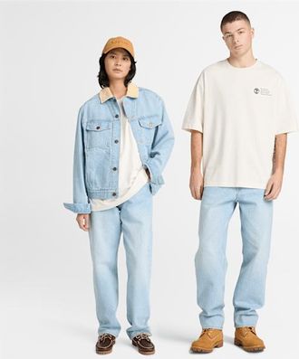 Timberland All Gender Archive Boot T-Shirt in Wei&szlig;, Wei&szlig;, Gr&ouml;&szlig;e