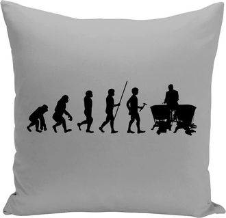 Fabulous Kissen mit Kissenbezug 40x40 cm Evolution Schlagzeug Klassisch Orchester Pauken Musiker
