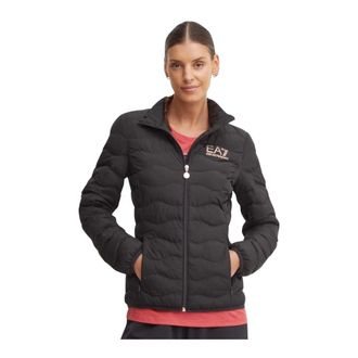 Emporio Armani Emporio Armani Ea7, Femme, Vestes, Noir, Taille: 34 FR Veste L&eacute;g&egrave;re Noire Rembourr&eacute;e