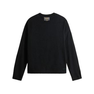 Woolrich 12Gg Cozy Wool Cash Rundhals-Strickpullover - - Knitwear - Damen - Schwarzk - XS