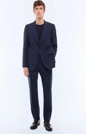 Fursac Pantalon de costume ajust&eacute; en laine - Taille 36 - Homme
