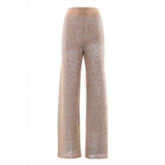 Nenette Weite Strickhose - - Trousers - Damen - Braun - S