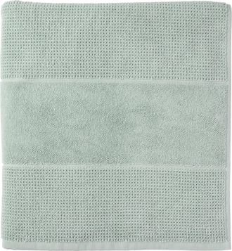 Schiesser Saunatuch Turin | Frottier | angesagte Reiskornoptik | 100% Baumwolle | flauschig, saugstark, farbecht | Oeko-Tex Made in Green Zertifiziert | Kordela