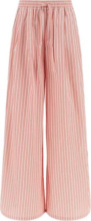 Dolce & Gabbana Femme, Pantalons, Rose, Taille: 34 FR Striped Poplin Pantalons