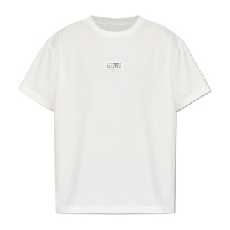 Maison Margiela T-Shirt mit Logo-Patch - - Tops - Herren - Wei&szlig; - S