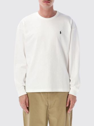 Polo Ralph Lauren T-shirt &agrave; manches longues en coton avec logo brod&eacute;