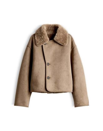 OPUS Winterjacke Hafira Weite, gerade Wendeform mit samtiger Oberfl&auml;che und Seitennahttaschen