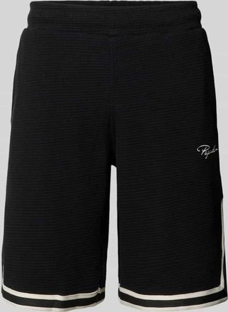 Pegador Shorts mit Strukturmuster und Label-Stitching