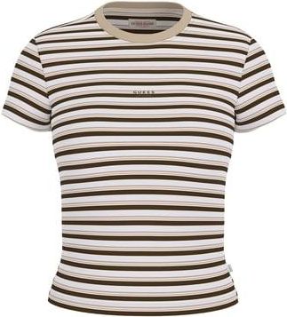 Guess T-shirt &agrave; rayures en coton m&eacute;lang&eacute;