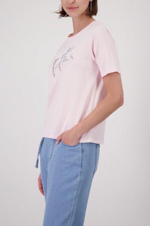 Monari T-Shirt Shirt Schmuckschrift Regular fit mit Schmuckschrift