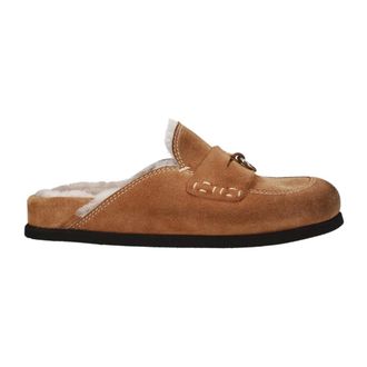 Premiata Mules en Daim et Shearling - Femme - Chaussures - Brun - Taille: 36 EU