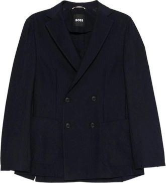 HUGO BOSS Homme, Vestes, Noir, Taille: L Blazer Crois&eacute;