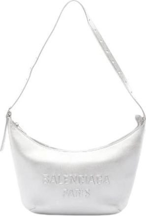 Balenciaga Sac bandouli&egrave;re en cuir Mary Kate Pre-owned - Femme - Pre-owned - Gris - Taille: ONE Size