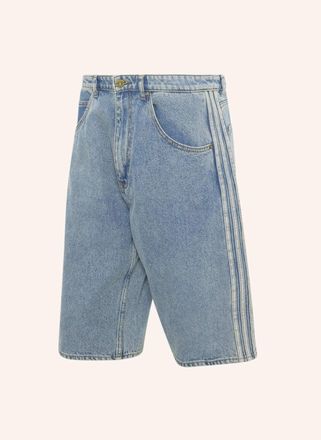 adidas Originals Adidas Originals Firebird Adicolor Denim-Jorts Mittelhoher Bund Bein Gerade Geschnitten blau