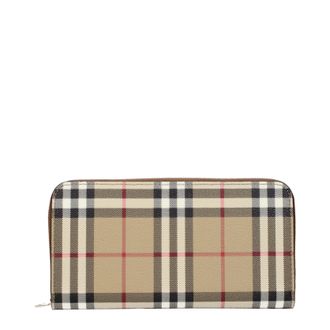Burberry Femmes Portefeuille Tissu Beige/Marron