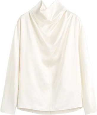 Toteme Blouse satin&eacute;e avec col &eacute;charpe