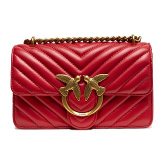 Pinko Mini Love Bag One Chevron - - Bags - Damen - Rot - ONE SIZE