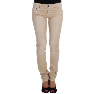 Roberto Cavalli Femme, Jeans, Beige, Taille: W26 White Diamond Slim Fit Jeans