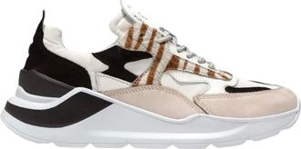 D.A.T.E. D.a.t.e., Femme, Chaussures, Blanc, Taille: 38 EU Fuga Animalier Baskets