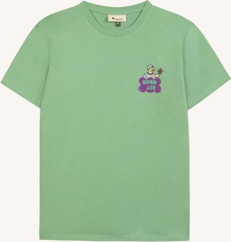 Faguo T-shirt imprim&eacute; open air vert menthe coton - ARCY