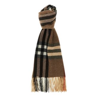 Burberry &Eacute;charpe en cachemire &agrave; carreaux - Femme - Accessoires - Beige - Taille: ONE Size