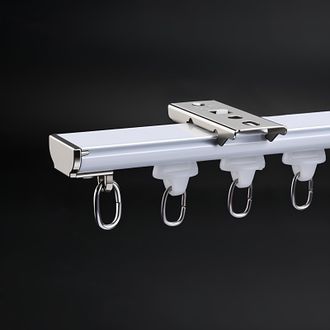 Generic Raumteiler-Vorhang, Einzelschienen, Doppel-Vorhangschiene mit Wandhalterung, 70-600 cm, Aluminium-R&ouml;mische Stange f&uuml;r Schlafzimmer, Wohnzimmer, Kranke