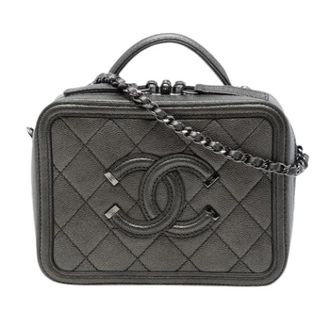 Chanel Pre-owned Filigree Vanity Case - - Pre-owned - Damen - Grau - ONE SIZE