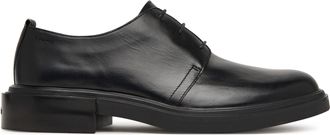 Calvin Klein Halbschuhe Calvin Klein Cupped Postman Derby Laceup Lth HM0HM01996 Schwarz