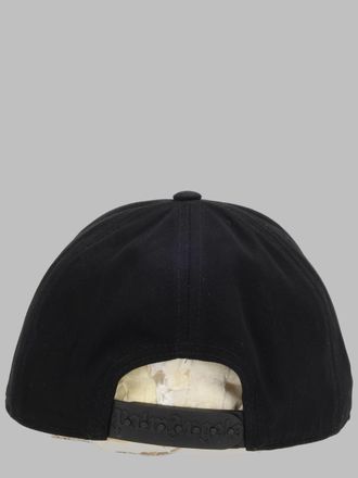 Palm Angels Mens Baseball Cap With Logo Embroidery Black Cotton Hat